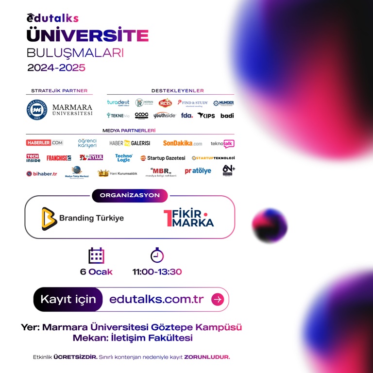 EduTalks etkinliği 6 Ocak’ta Marmara Üniversitesi’nde! - Techinside
